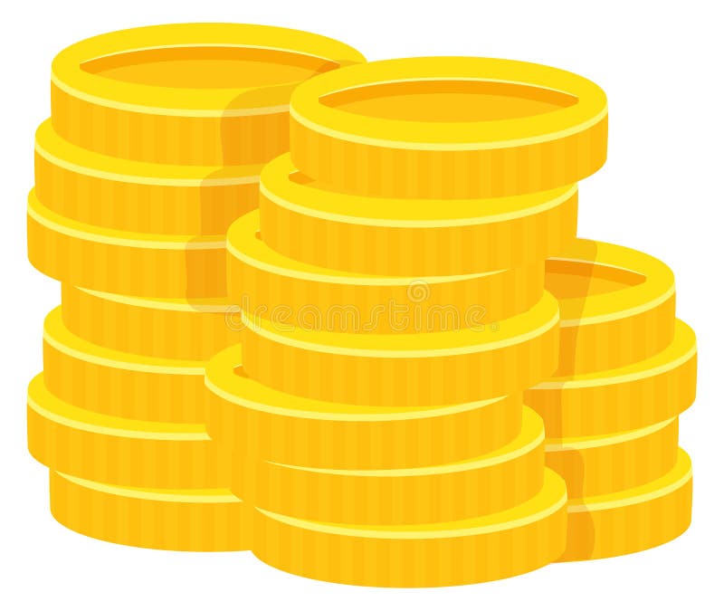 Finance Cartoon Icon. Money Stack Stock Vector - Illustration of metal ...