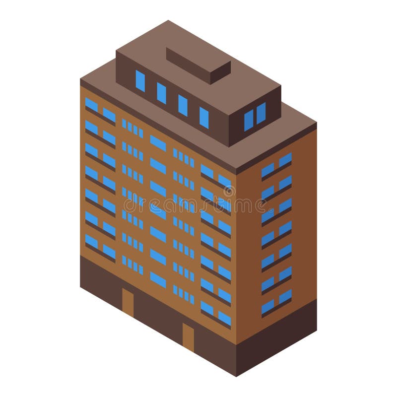 Finance Center Building Icon, Isometric Style Stock Vector ...