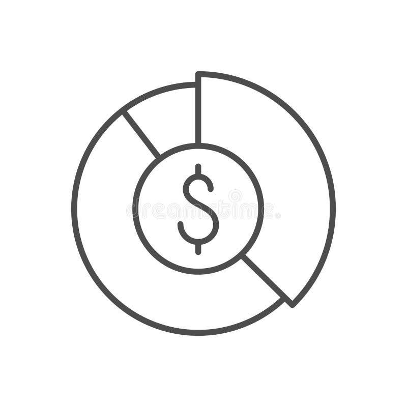 Finance Chart Line Outline Icon Stock Illustration - Illustration of ...