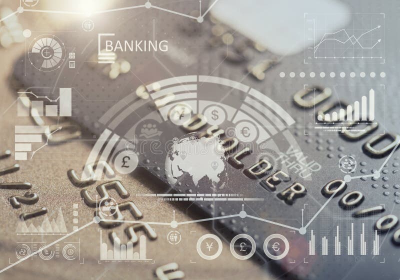 Finance Charts and Credit Card Stock Image - Image of banking, fortune ...