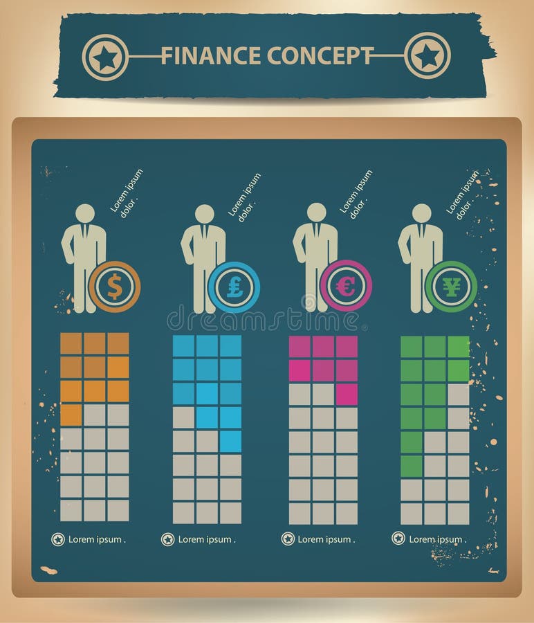 Finance Charts Infographics Stock Illustration - Illustration of ...