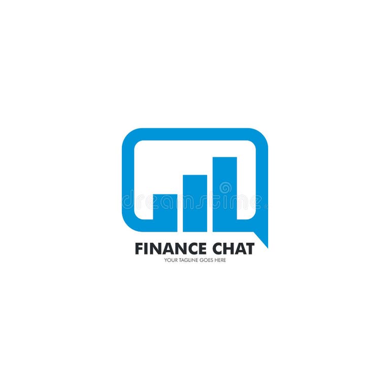 Finance Chat Logo Vector Icon Illustration Stock Vector - Illustration ...