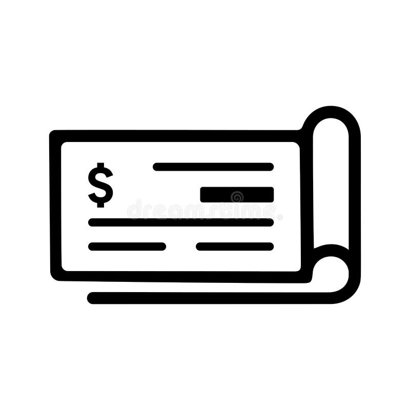 Finance, Checkbook Icon. Black Vector Graphics Stock Vector ...