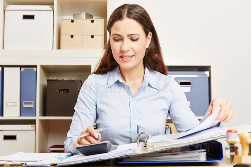 Finance Clerk Calculating Financing Stock Photo - Image of analysis ...