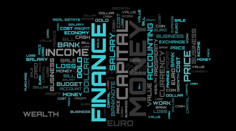 Finance Collage Word Cloud Design Background Stock Illustration ...