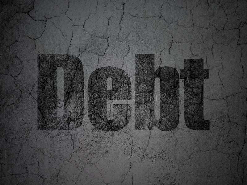Finance Concept: Debt on Grunge Wall Background Stock Illustration ...