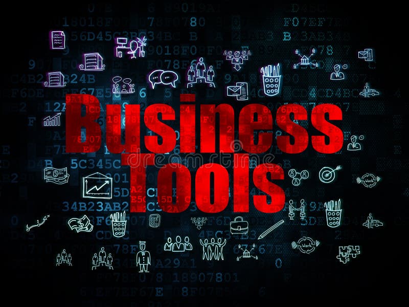 Finance Concept: Business Tools on Digital Stock Illustration ...