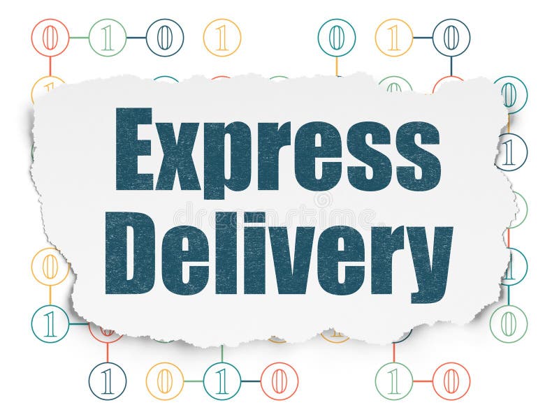 Finance Concept: Express Delivery on Torn Paper Stock Illustration ...