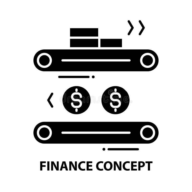 Finance Concept Icon, Black Vector Sign with Editable Strokes, Concept ...
