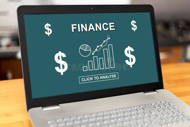 Finance Concept on a Laptop Stock Image - Image of trade, report: 89779709