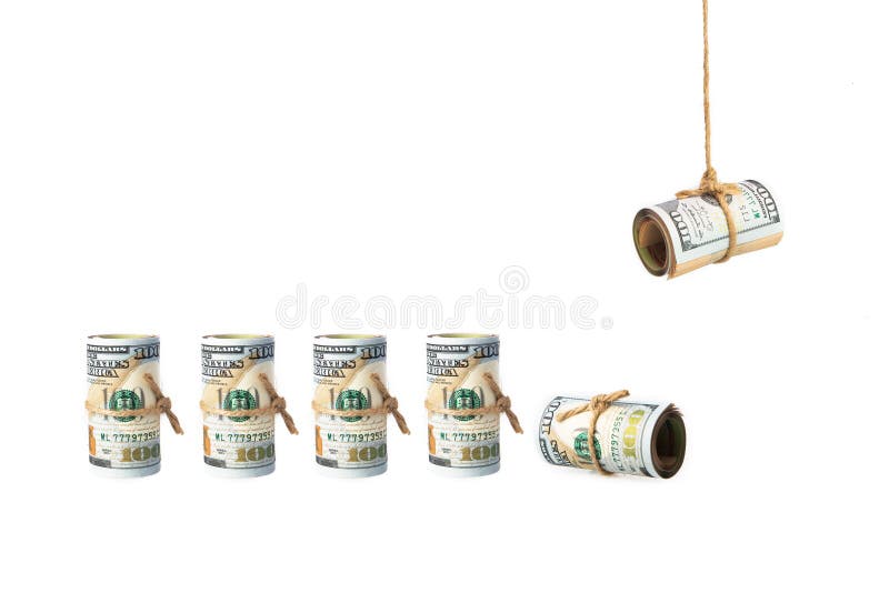 Finance Concept of Money Hanging Stock Photo - Image of money, rope ...