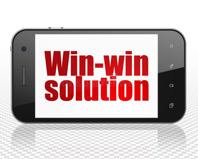 Finance Concept: Smartphone with Win-win Solution on Display Stock ...