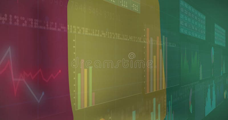 Finance Dashboard Presenting Animated Pie Charts, Bar Graphs, Candlesticks, Percentage Labels ...