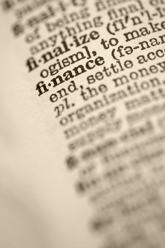 Finance in dictionary. stock image. Image of book, vocabulary - 4483931