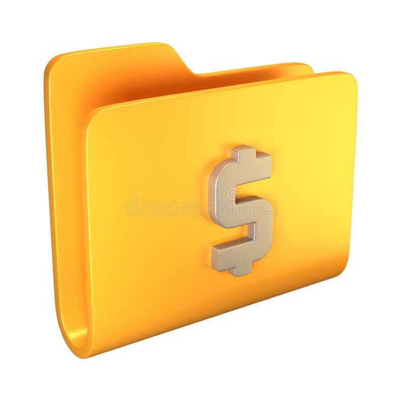Finance Document Folder with Dollar Icon, Paper Bank Document Stock ...