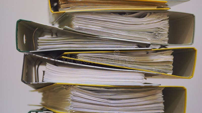 Finance Documents in Folders. Stacks of Files and Paperwork in the ...
