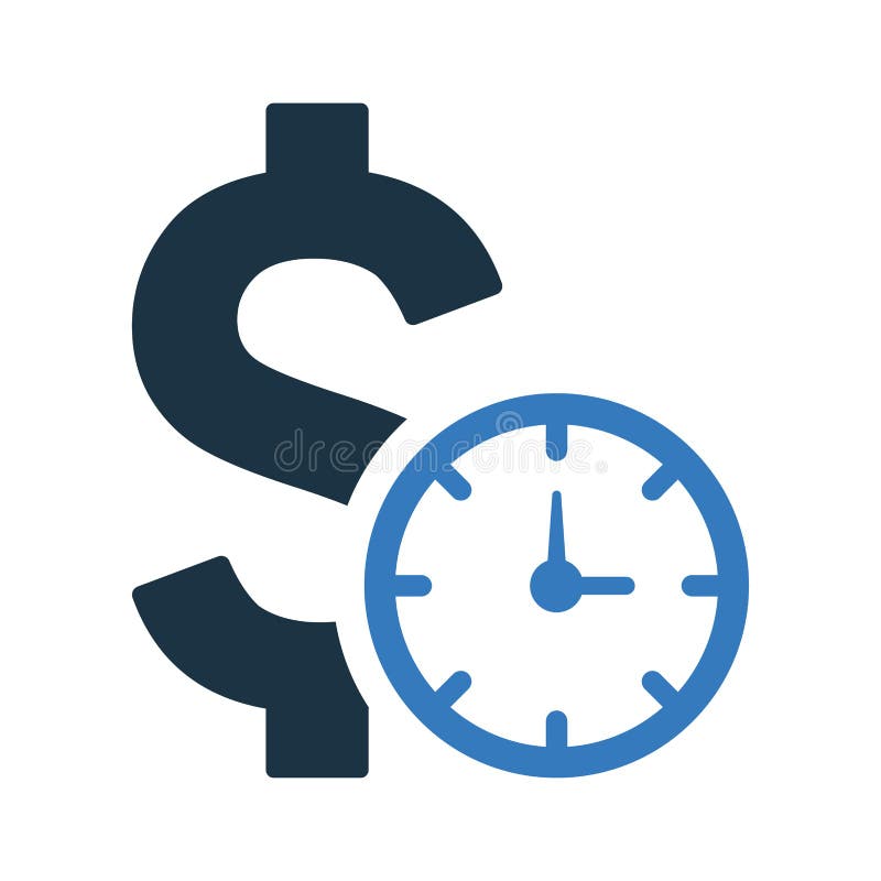 Finance, Dollar, Clock Icon. Simple Editable Vector Illustration Stock ...