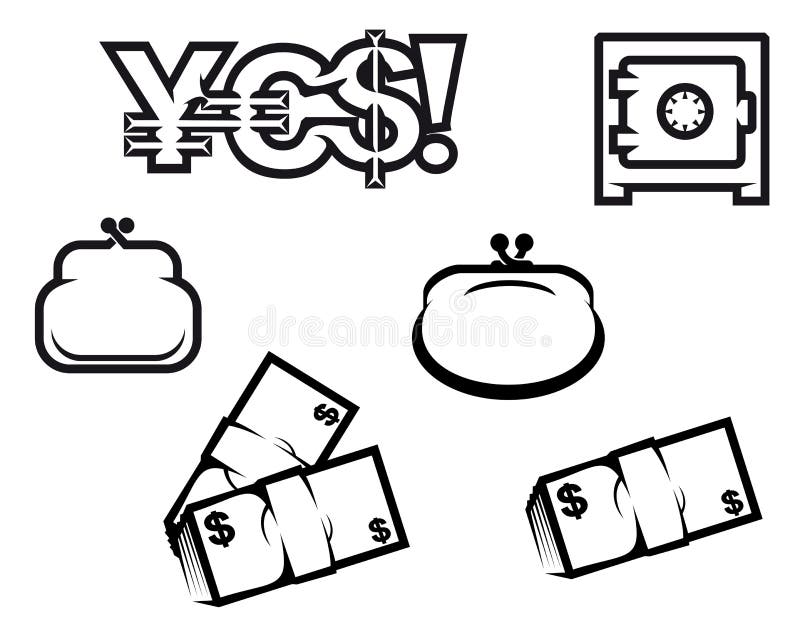 Finance and Economics Symbols Stock Vector - Illustration of investment ...
