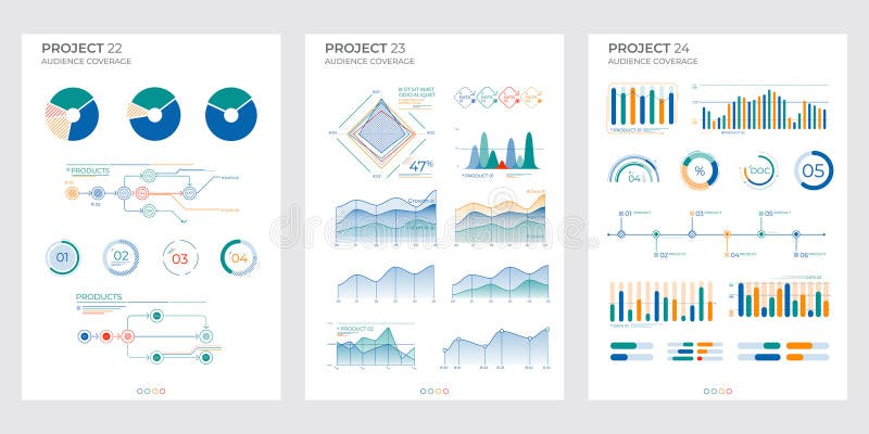 Finance Elements Commercial Charts. Abstract Vector Illustration. Stock ...