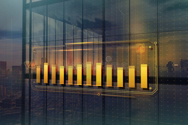 Finance Elements Commercial Charts. Abstract Visual Bitmap Illustration ...