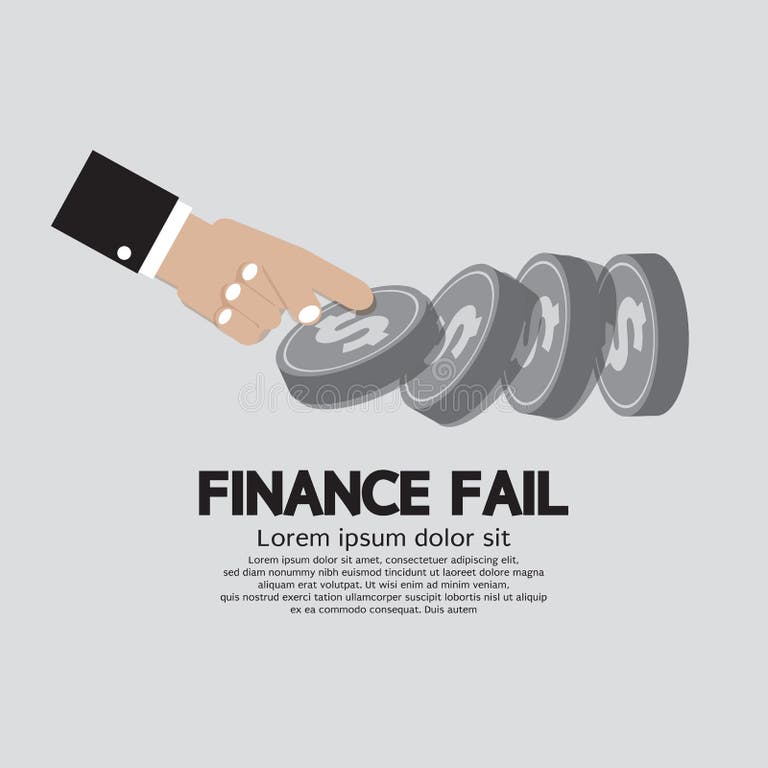 Finance Fail the Financial Failure Concept Stock Illustration ...