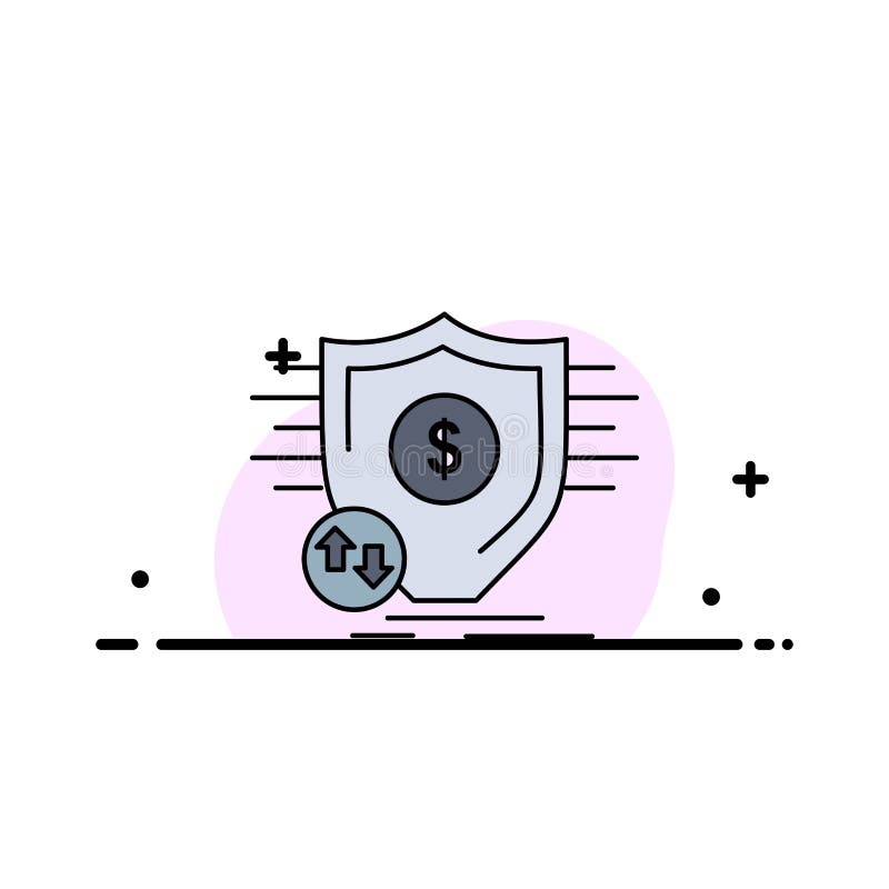 Finance, Financial, Money, Secure, Security Flat Color Icon Vector ...