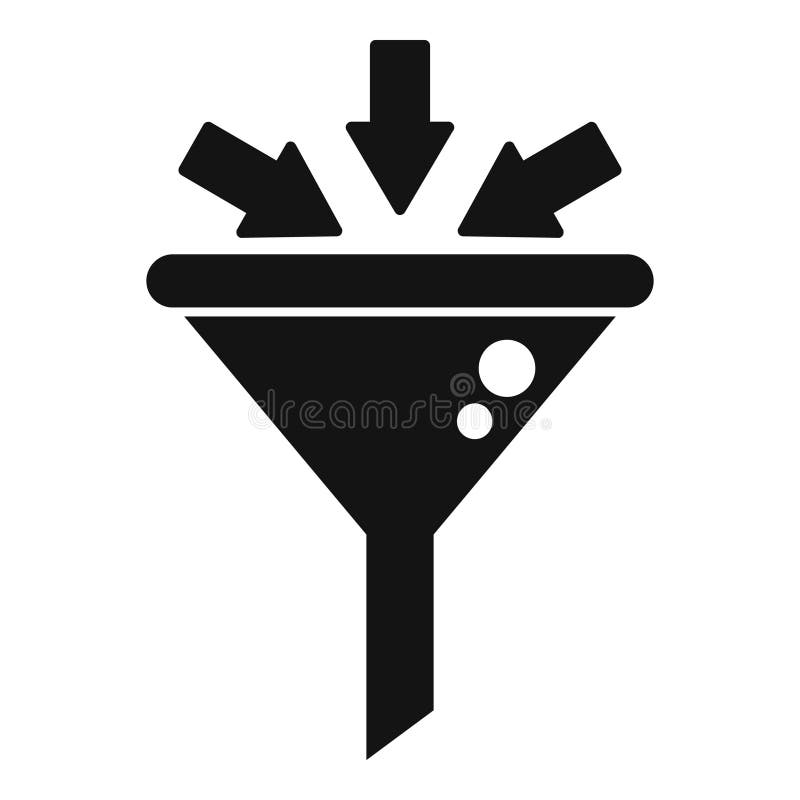 Finance Funnel Icon Simple Vector. Team Nascent Graph Stock ...