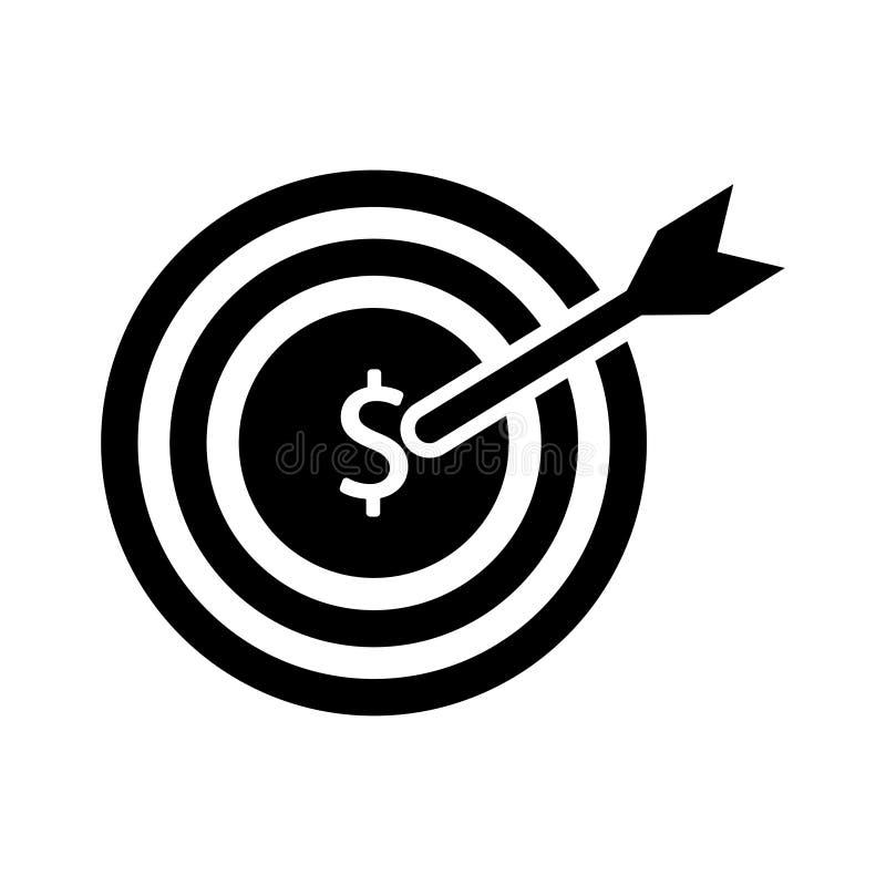 Finance goal target icon stock vector. Illustration of vector - 201511419