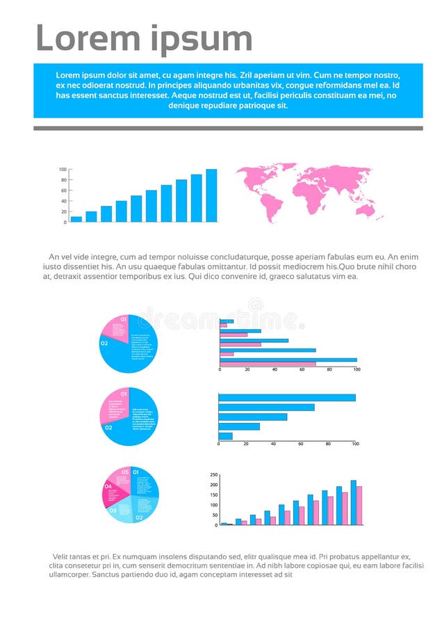 Finance Graph Document with Info Charts Financial Stock Vector ...