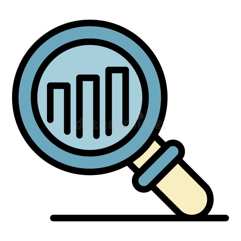 Finance Graph Magnifier Icon Color Outline Vector Stock Vector ... Finance Graph Magnifier Icon Color Outline Vector Stock Vector ...