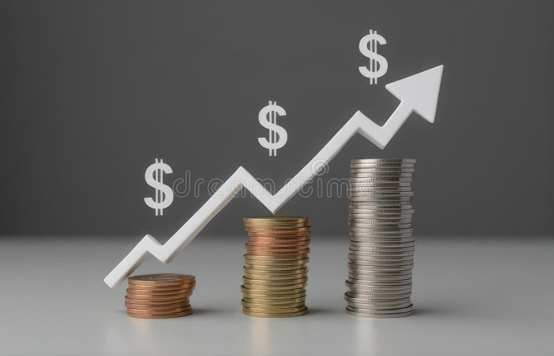 Finance Growth Visualization Business Infographic Indoor Concept Stock ...