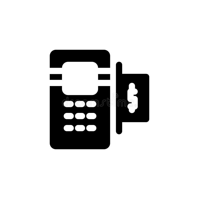 Finance Icon, Automated Teller Machine Icon Design Solid Style. Perfect ...