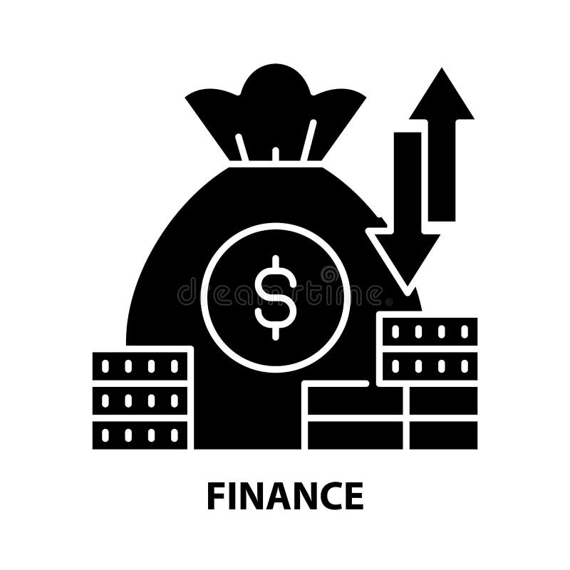Finance Icon, Black Vector Sign with Editable Strokes, Concept ...