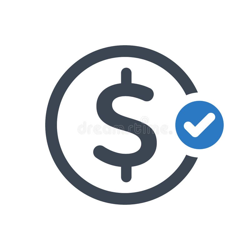 Finance Icon With Check Sign. Finance Icon And Approved, Confirm, Done ...