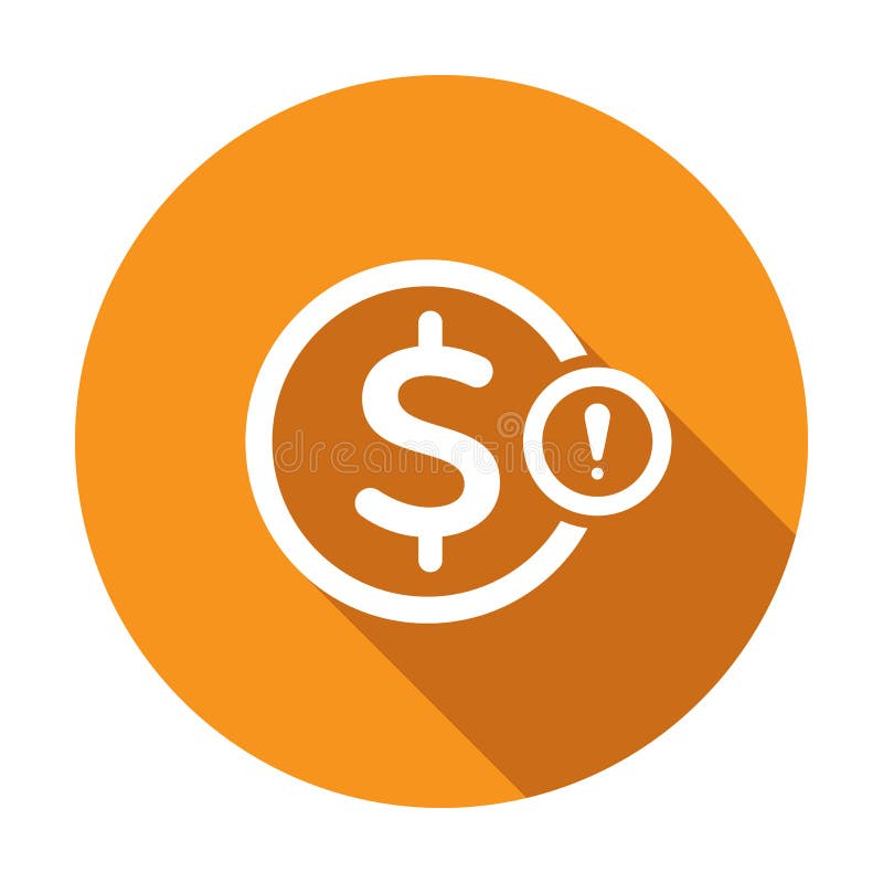 Finance Icon with Exclamation Mark. Finance Icon and Alert, Error ...