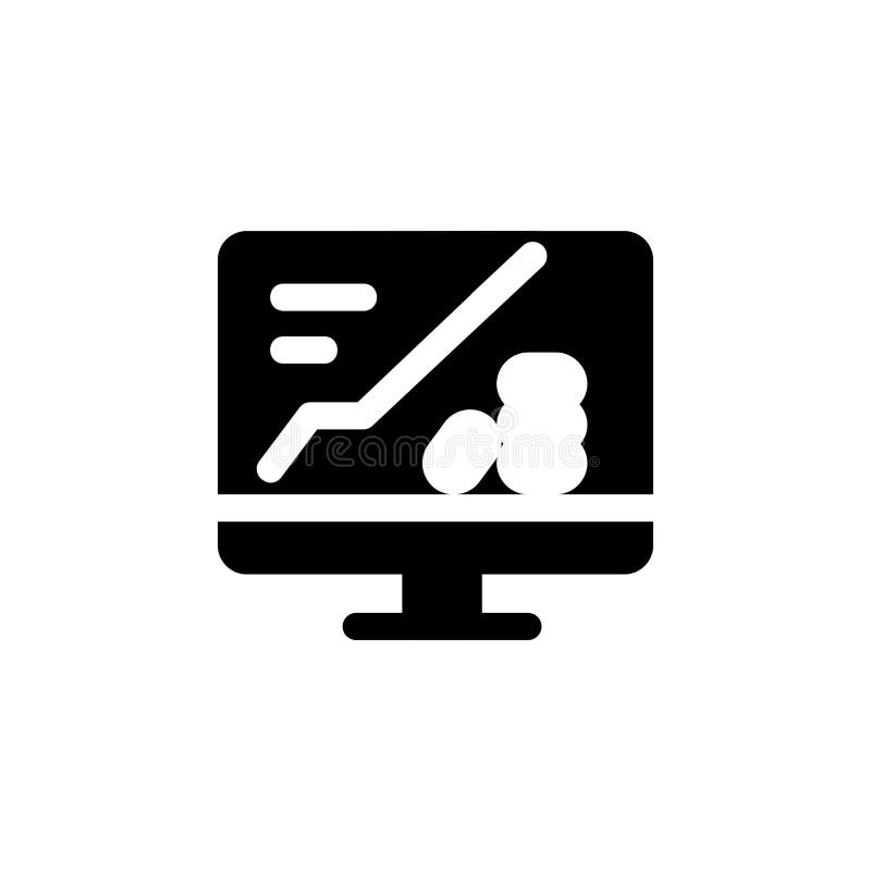 Finance Icon, Monitoring Icon Design Solid Style. Perfect for ...