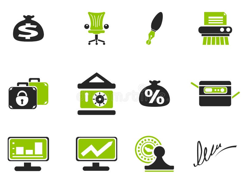 Finance icon set stock illustration. Illustration of bank - 88968164