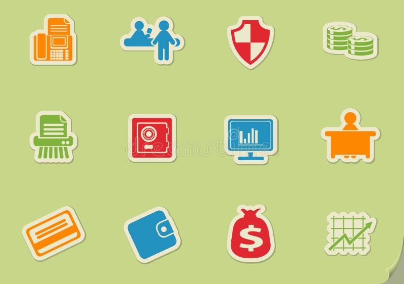 Finance Icon Set stock illustration. Illustration of chart - 88837193