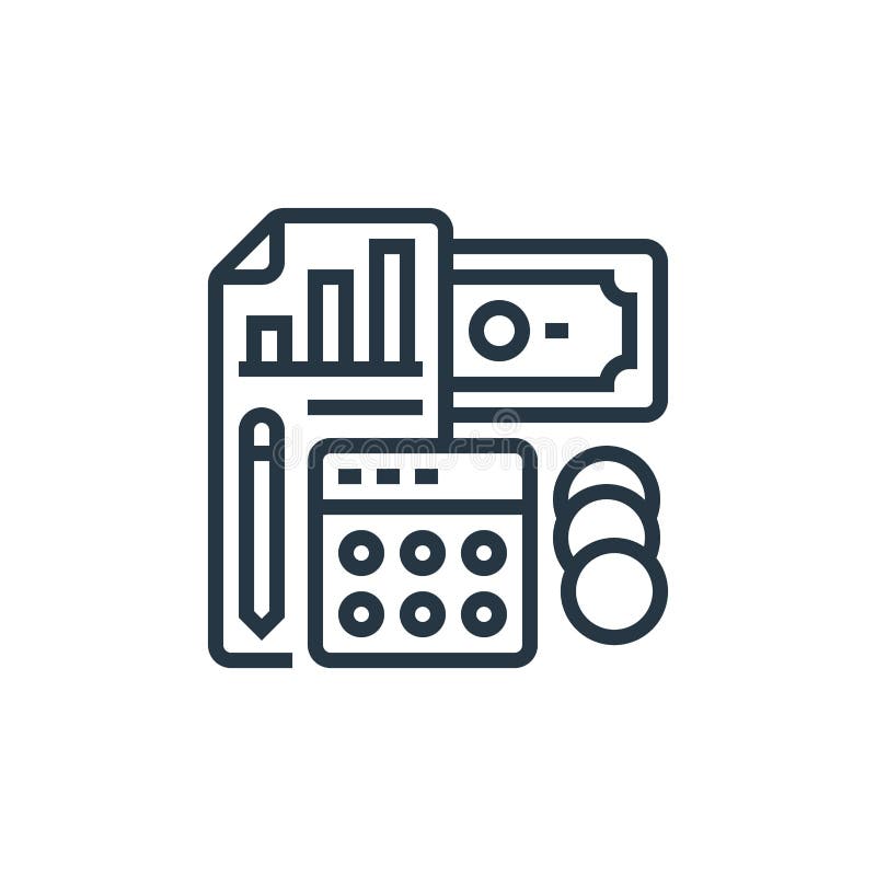Finance Icon Vector from Business Process Outsourcing Concept. Thin ...