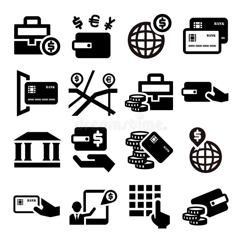 Supply Chain Icons on White Background Stock Vector - Illustration of ...