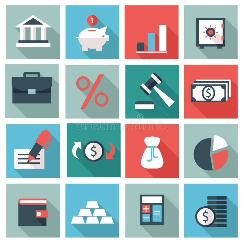 Business and finance icons stock vector. Illustration of profit - 21415841