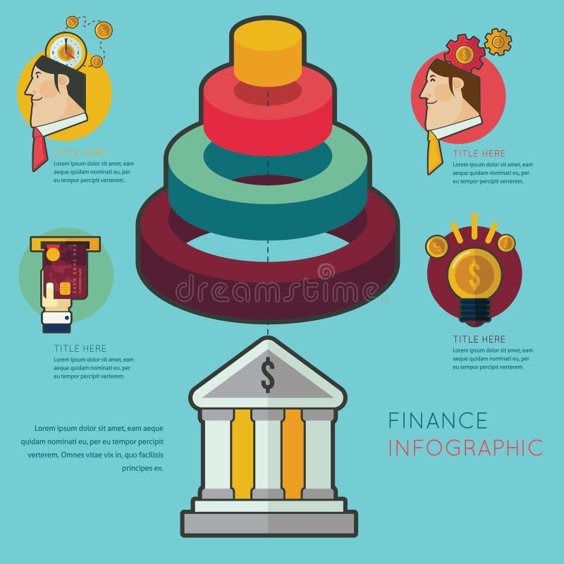 Infographic of Bank Facilities. Vector Illustration Decorative Design ...
