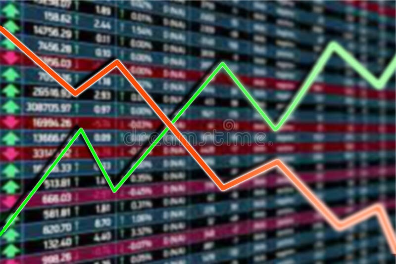 Finance Market Graph Show Business Volatility Stock Image - Image of ...