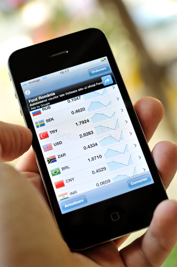 Finance Market on Mobile Iphone 4S Editorial Photography - Image of ...