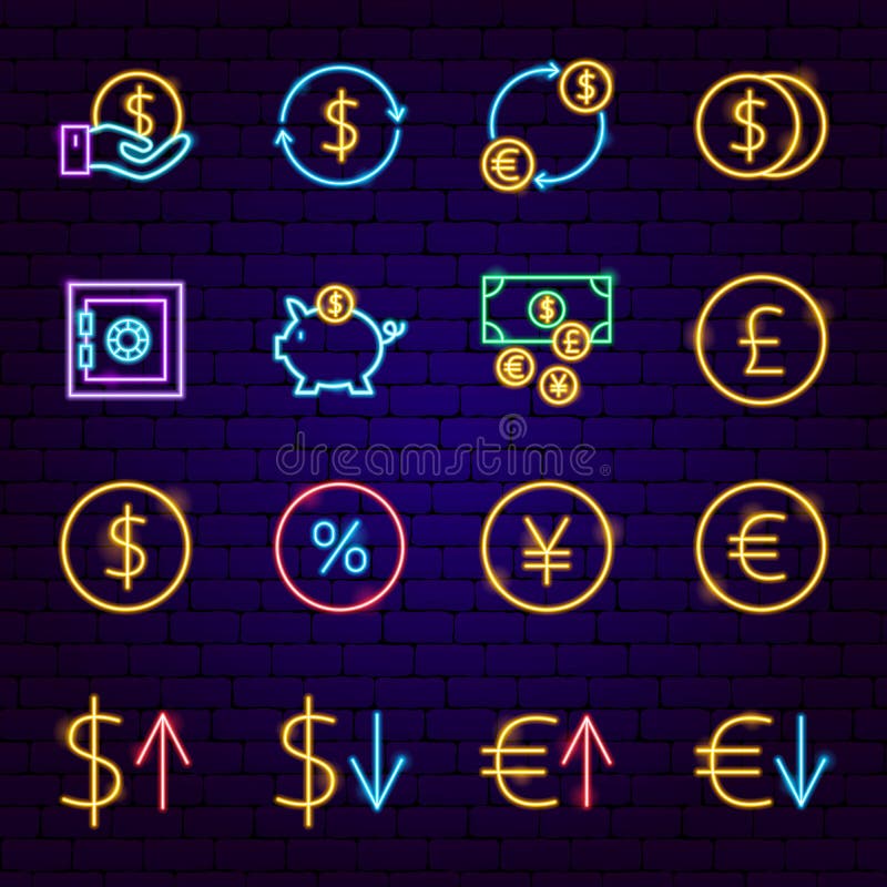 Social media neon icons editorial stock image. Illustration of element ...