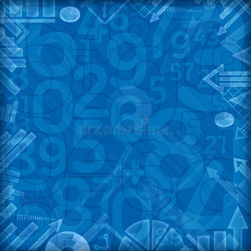 Set of 0-9 Numbers. Set of Blue Number Icons. Vector Illustration Stock ...