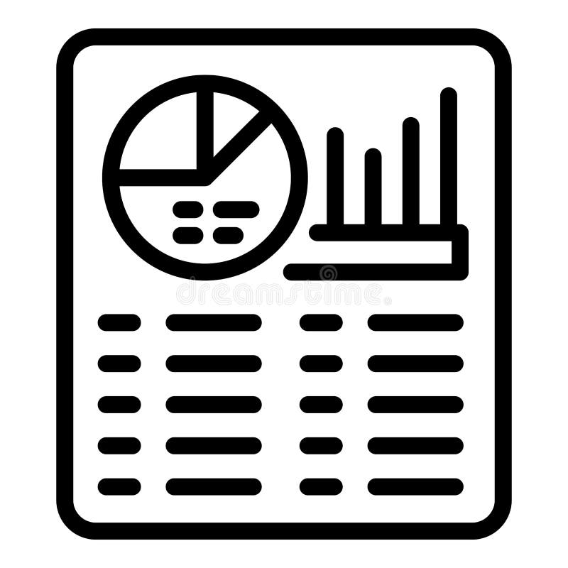 Finance Papers Icon Outline Vector. Finance Learning Stock Illustration ...