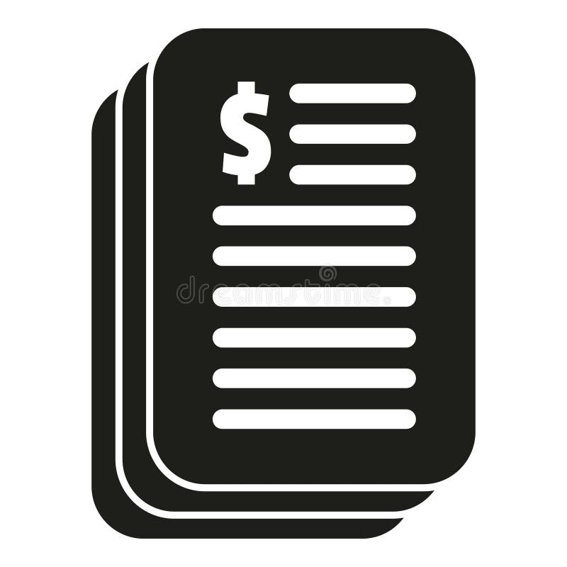 Finance Papers Icon Simple Vector. Business Risk Stock Illustration ...