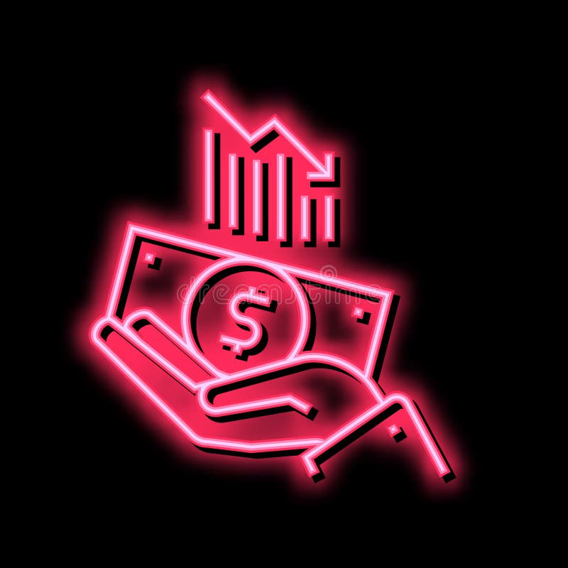 Finance Problem Neon Glow Icon Illustration Stock Vector - Illustration ...