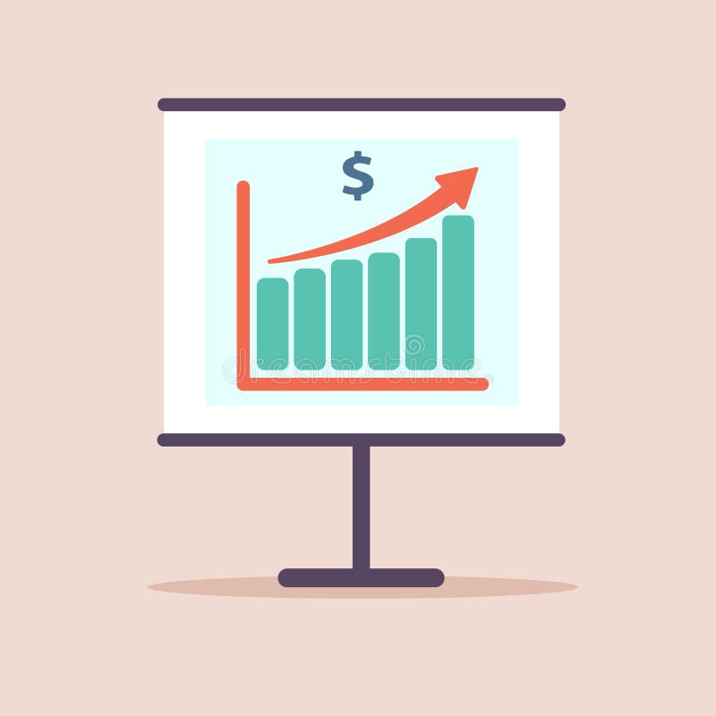 Finance Productivity Graph Income Growth, Statistic Dashboard, Vector ...